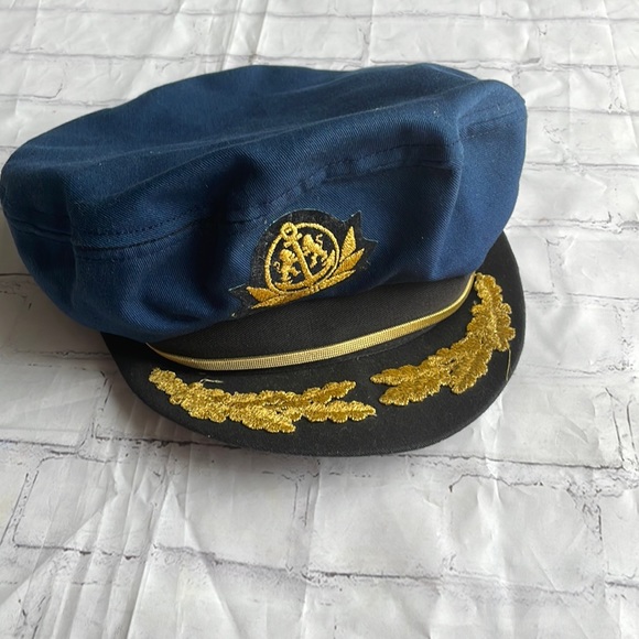 Vintage | Accessories | Vintage Captain Hat Usa Made Unisex Htf | Poshmark